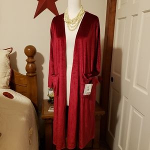 LuLaRoe | Sweaters | Htf Elegant Velvet Cranberry Lularoe Sarah | Poshmark